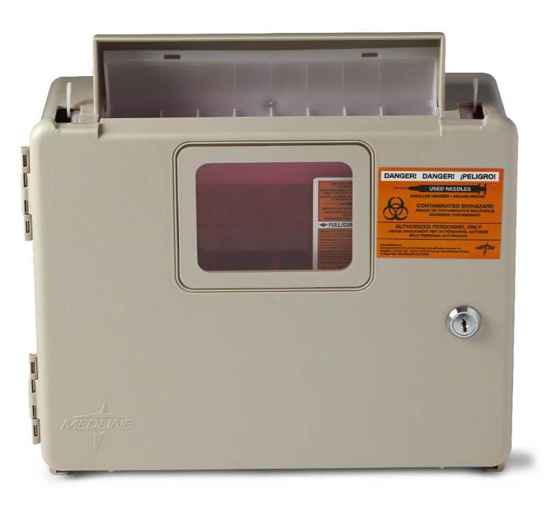 Sharps Cabinet Wall-Mounted Lockable | SmartMed Solutions